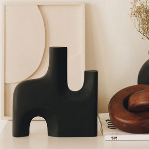 Handmade Abstract Ceramic Sculpture – Minimalist Home Decor, Modern ...