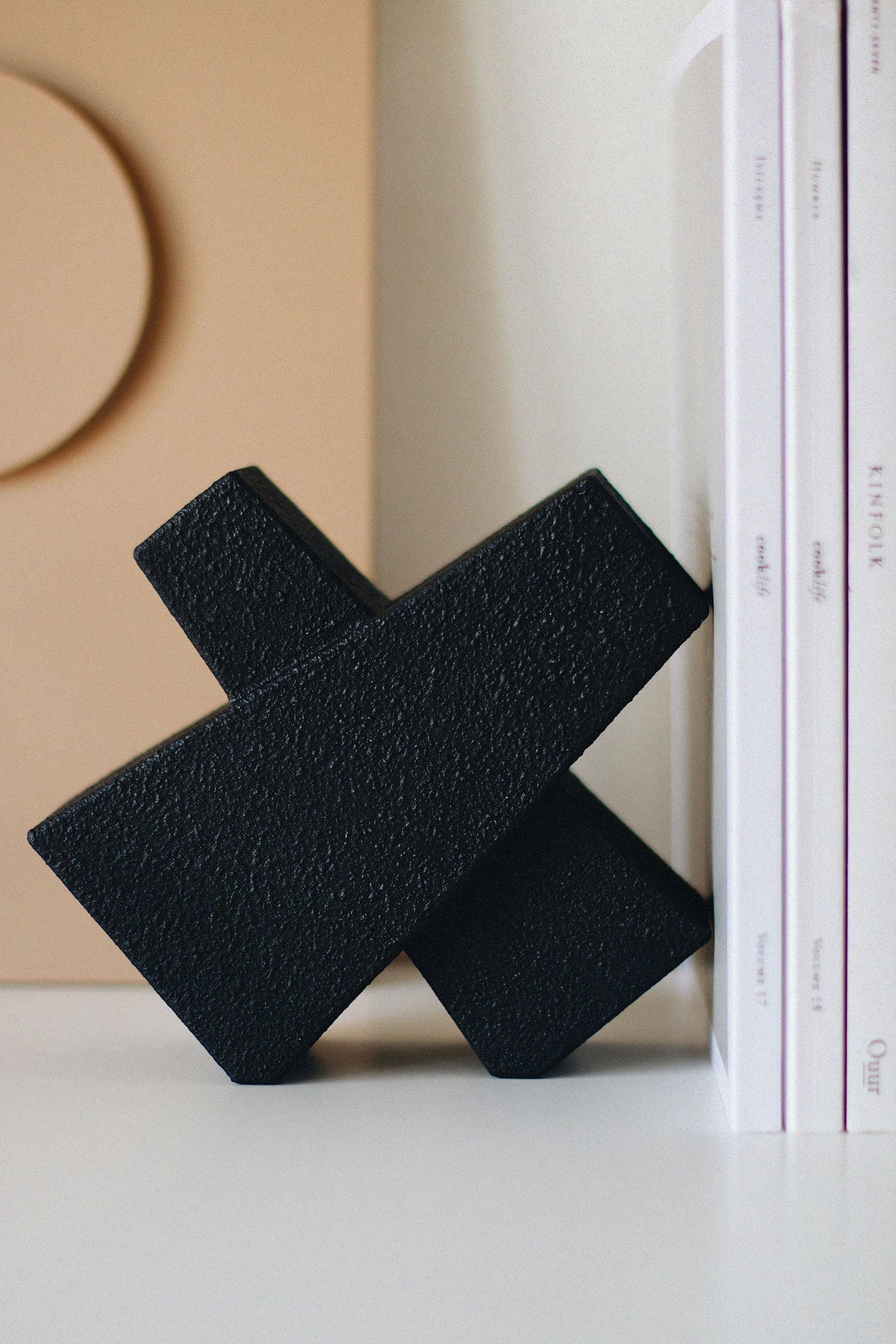 Concrete Texture Modern Decorative Bookend , Minimalist Industrial Book ...