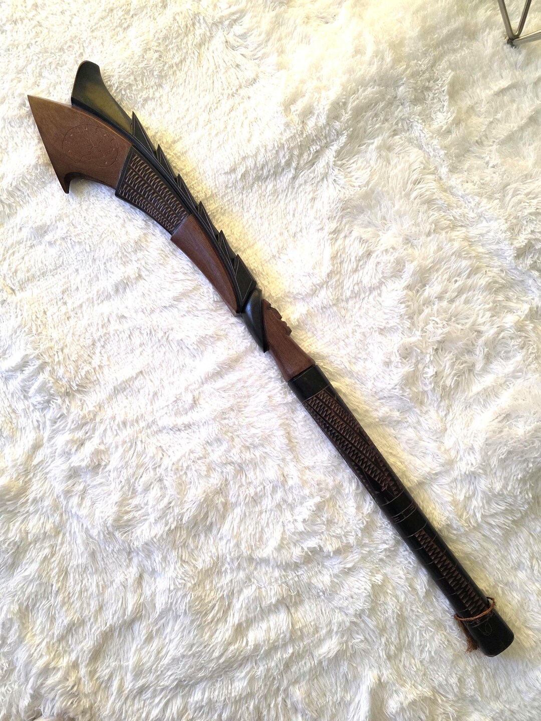 42" Hand-carved Fijian War Club Axe Tribal Art Collector’s Piece FIGI ...