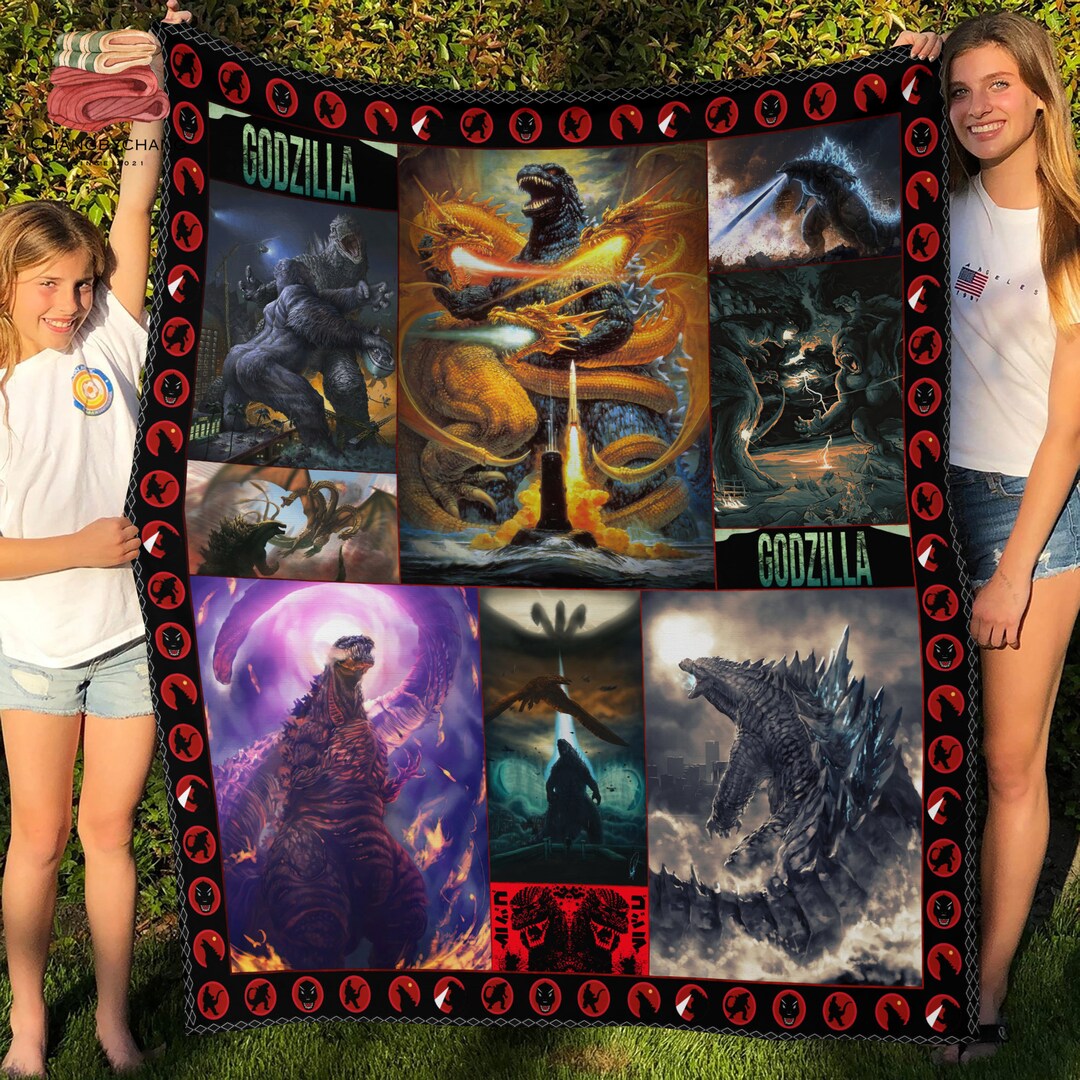 Godzilla Great War Fleece Blanket, Premium Sherpa Blanket, Godzilla Vs ...