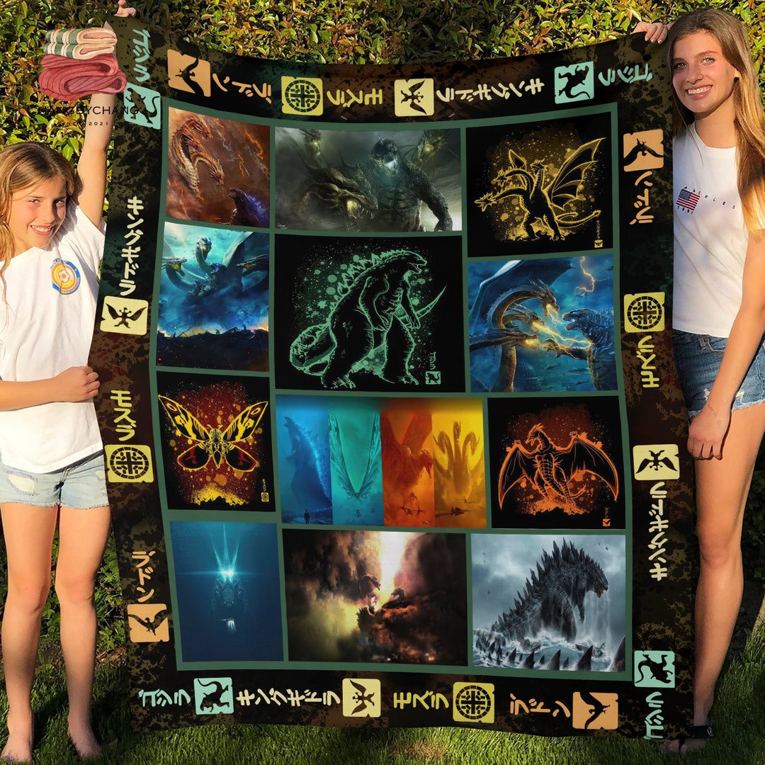 Godzilla King of the Monsters Fleece Blanket, Premium Sherpa Blanket ...