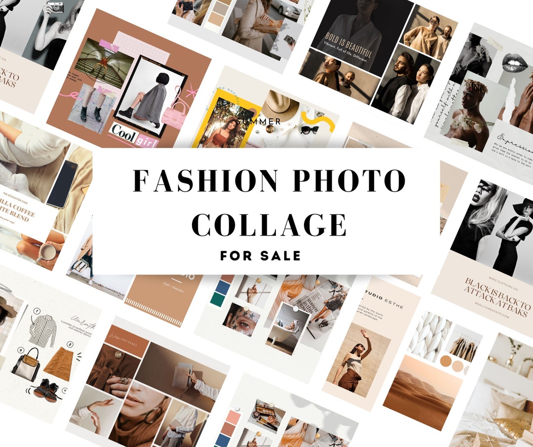 FASHION Photo Collage Template Bundle Editable Canva Template Instagram ...