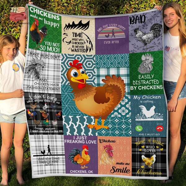 Whimsical Chicken Blanket - Etsy