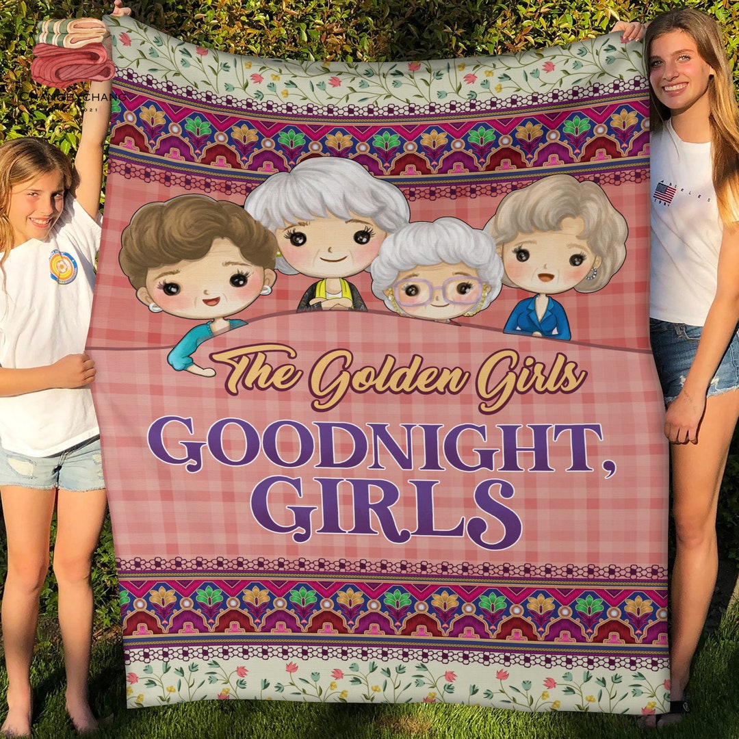 Good Night Golden Chibi Girls Remember Golden Fleece Blanket, Premium Sherpa Blanket, Golden ...