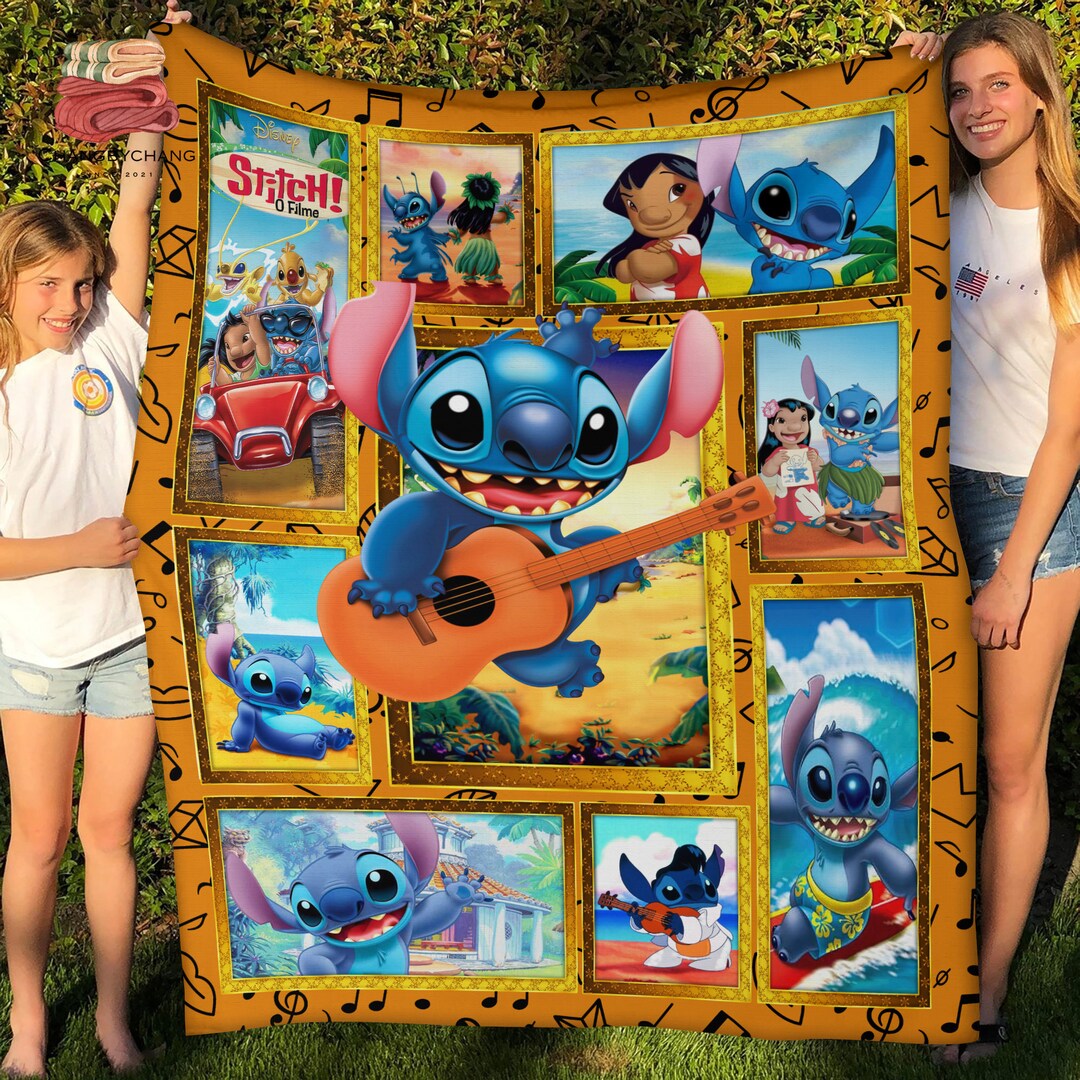 Lilo and Stitch Ohana is Family Fleece Blanket, Premium Sherpa Blanket ...