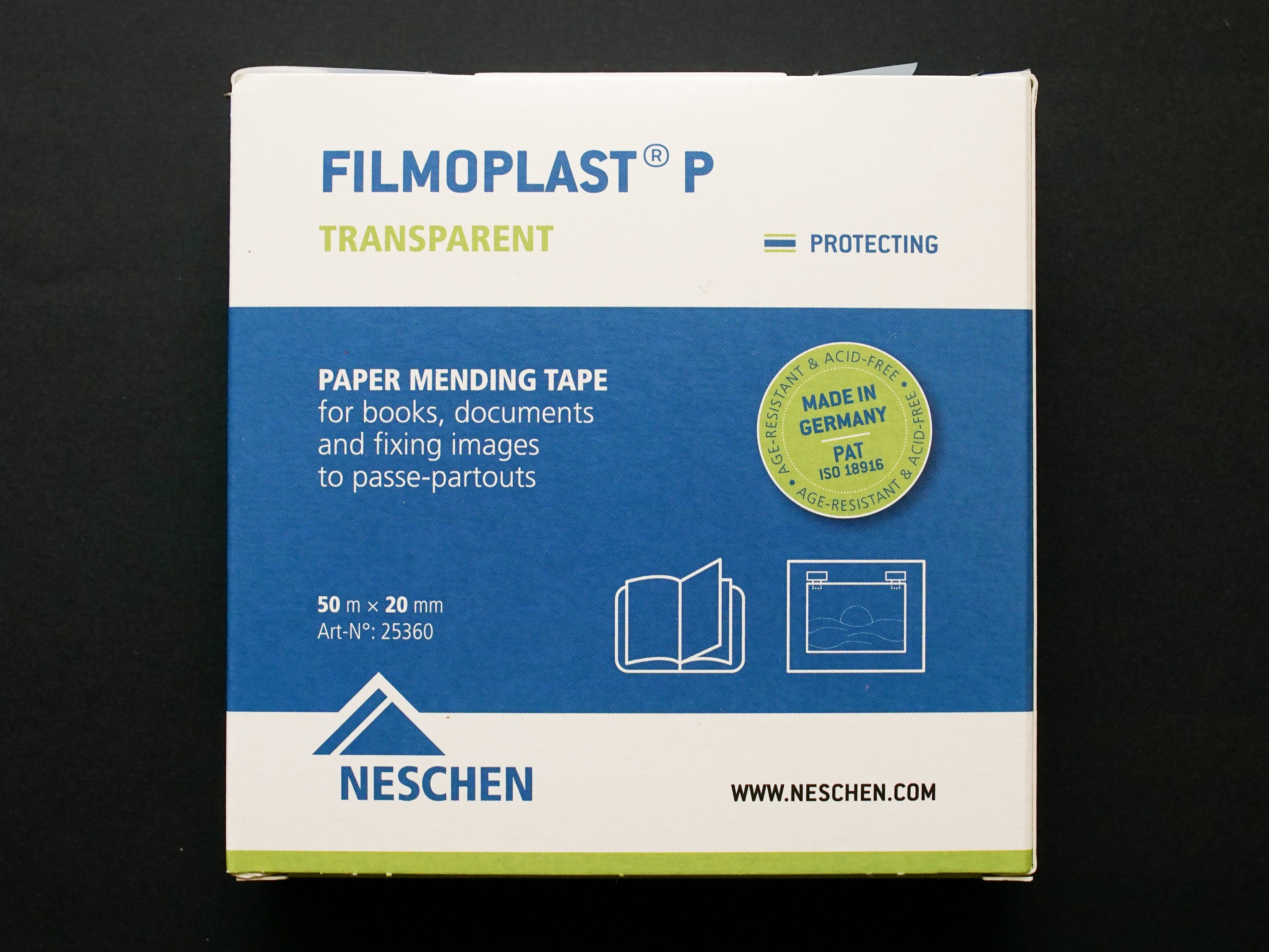Neschen Filmoplast P Paper Repair Tape Ultra-thin Book Conservation 50m ...