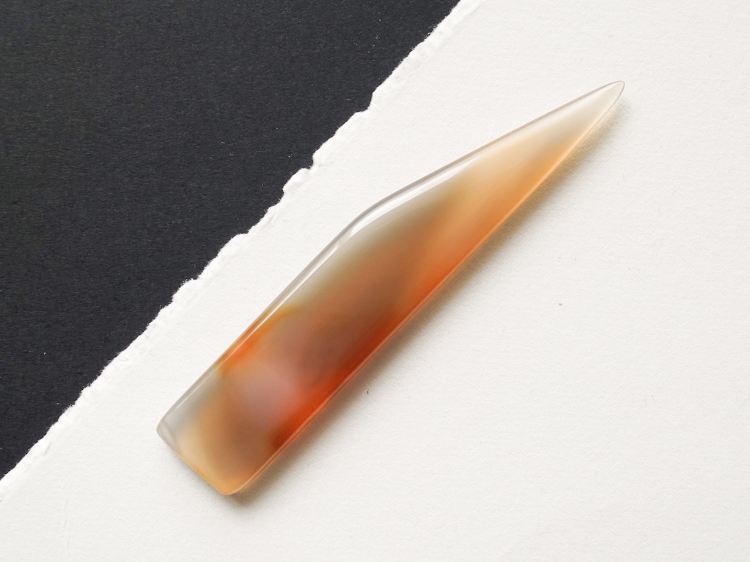 Agate Paper Folder Scoring Gilding Burnisher Natural Stone Knife - Etsy