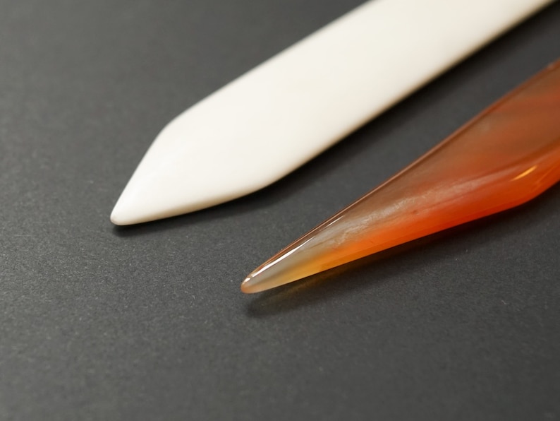 Natural Bone Folder Agate Set Paper Creaser Conservation Bookbinding ...