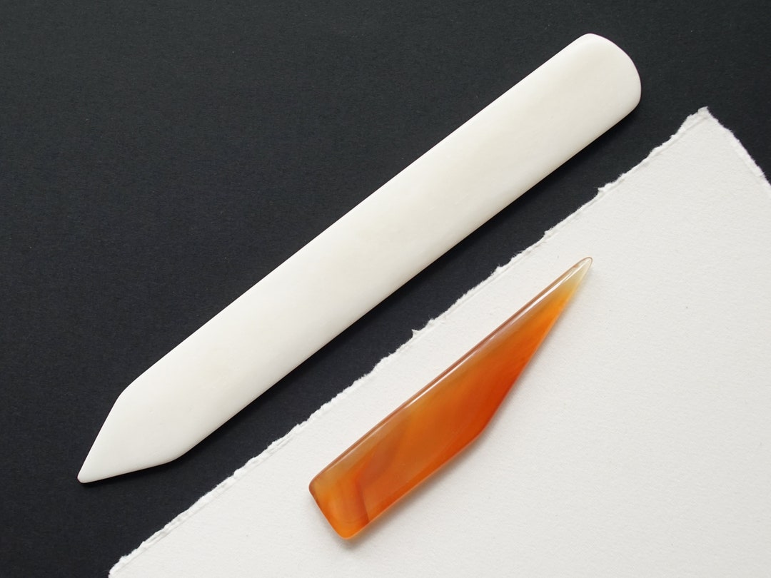 Natural Bone Folder Agate Set Paper Creaser Conservation Bookbinding ...
