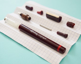 Rotring Rapidograph Tintenkuli Piston Filler Technical Drawing Pen 0.2 ...