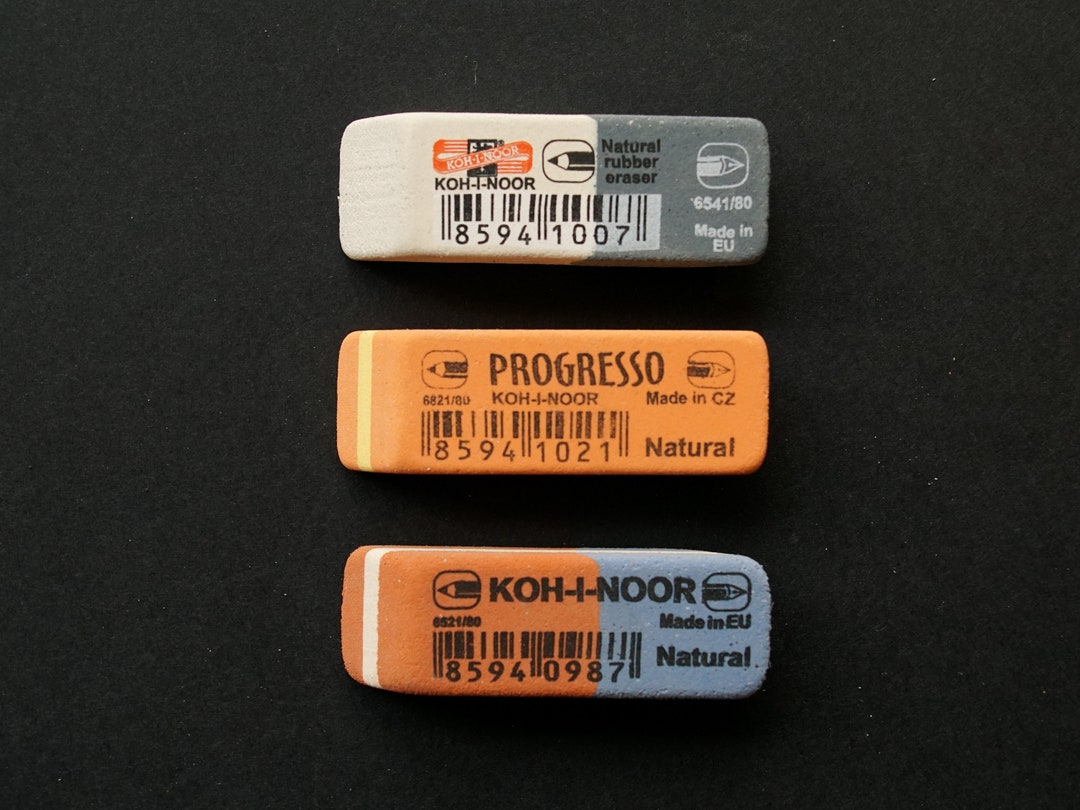 KOH-I-NOOR Small Eraser Set X3 Combined Pencil Ink Rubber Draughting - Etsy