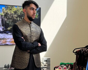 Handmade Men's Afghan Vest - Afghan Embroidered Waskat - Ethnic ...