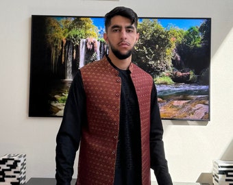 Handmade Men's Afghan Vest - Afghan Embroidered Waskat - Ethnic ...