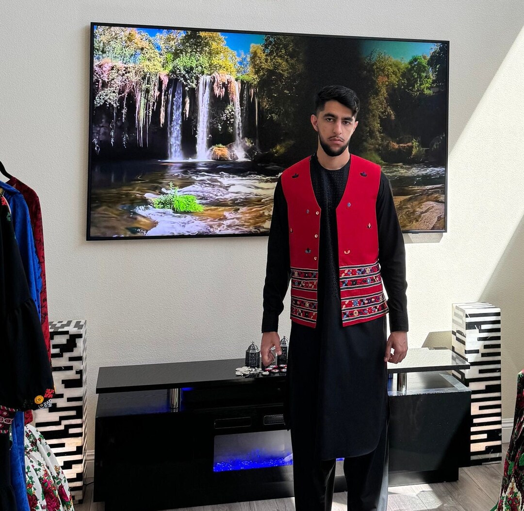 Handmade Men's Afghan Vest - Afghan Embroidered Waskat - Ethnic ...