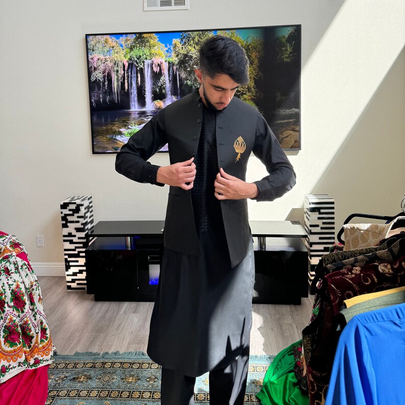 Handmade Men's Afghan Vest - Afghan Embroidered Waskat - Ethnic ...