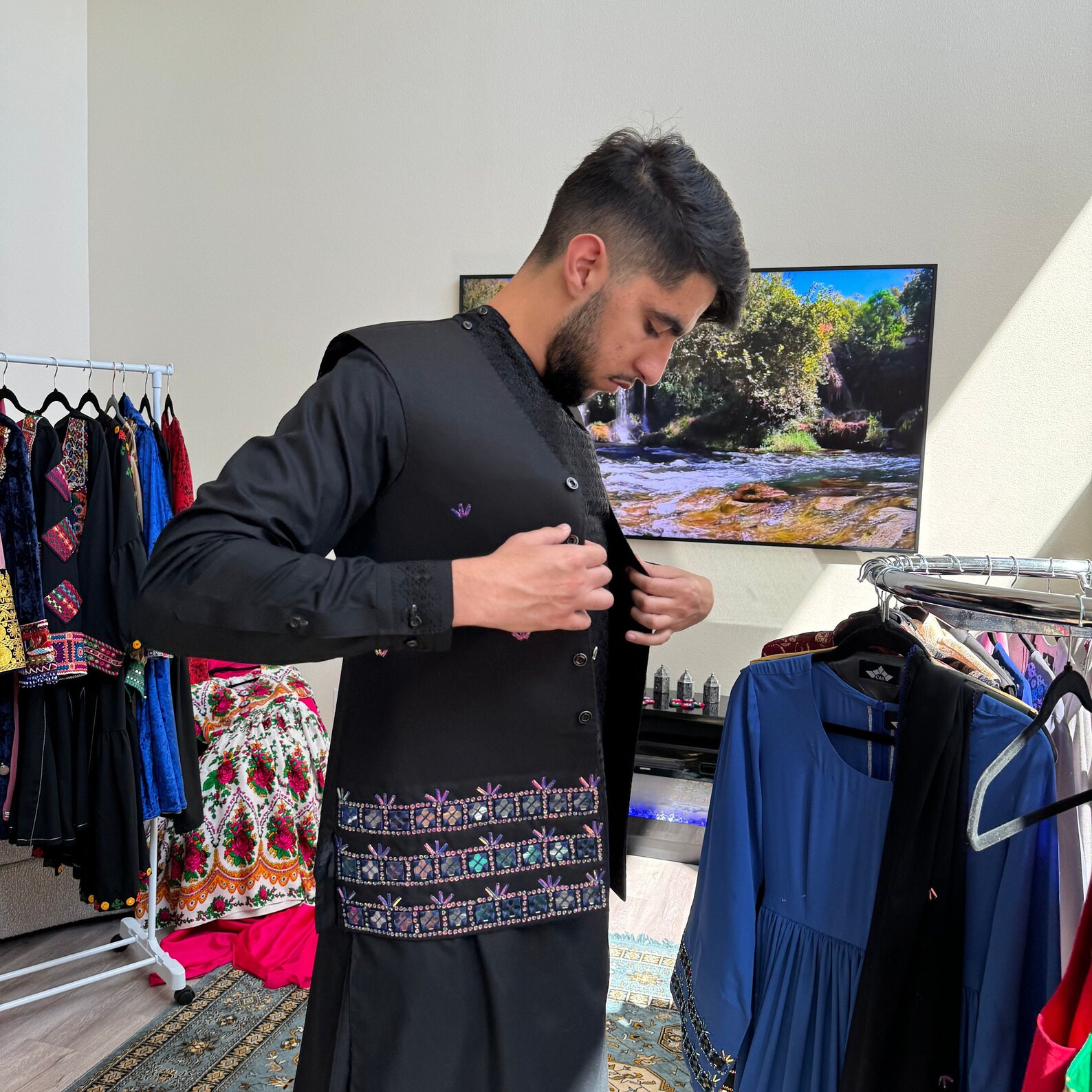 Handmade Men's Afghan Vest - Afghan Embroidered Waskat - Ethnic ...