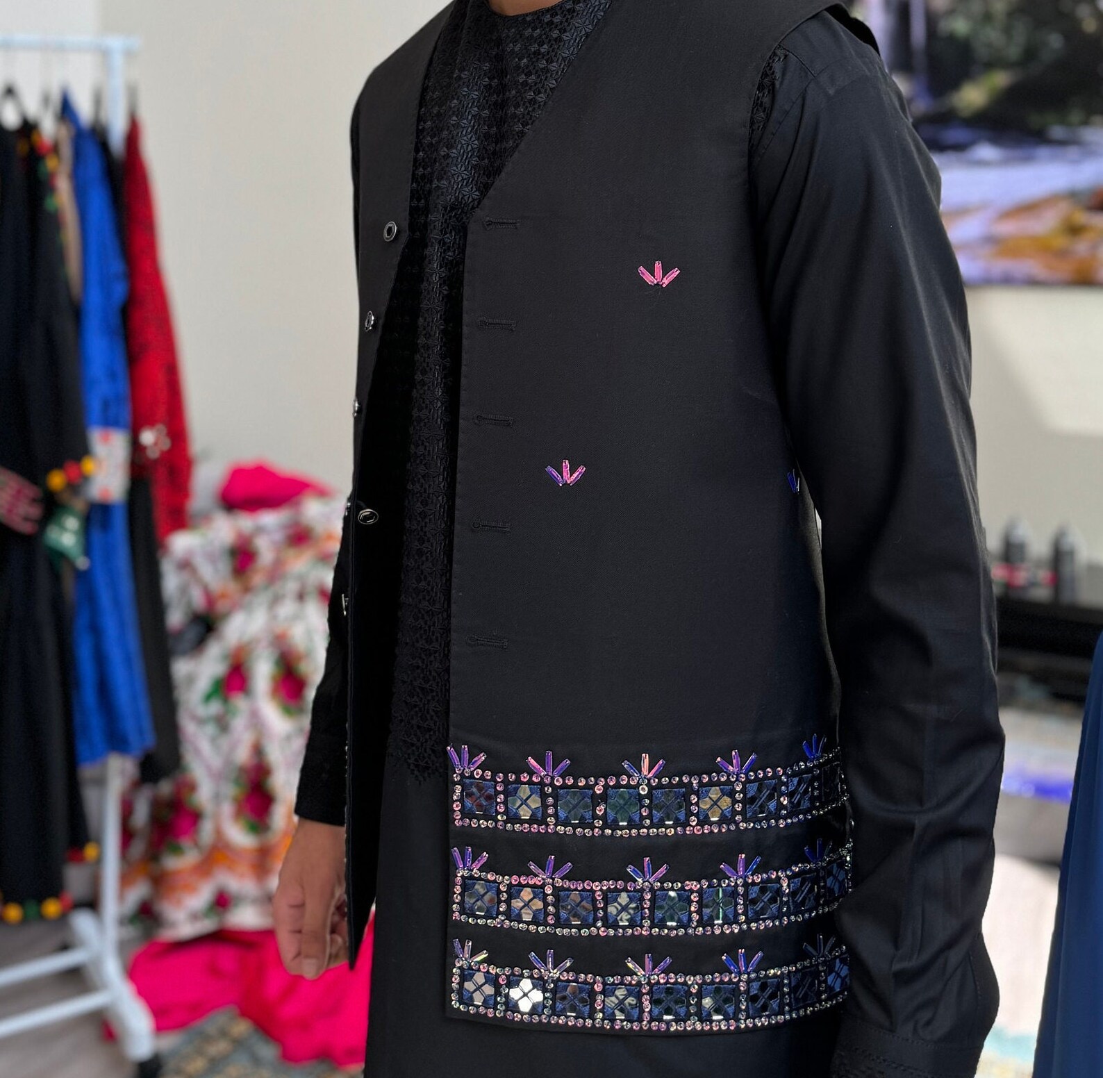 Handmade Men's Afghan Vest - Afghan Embroidered Waskat - Ethnic ...