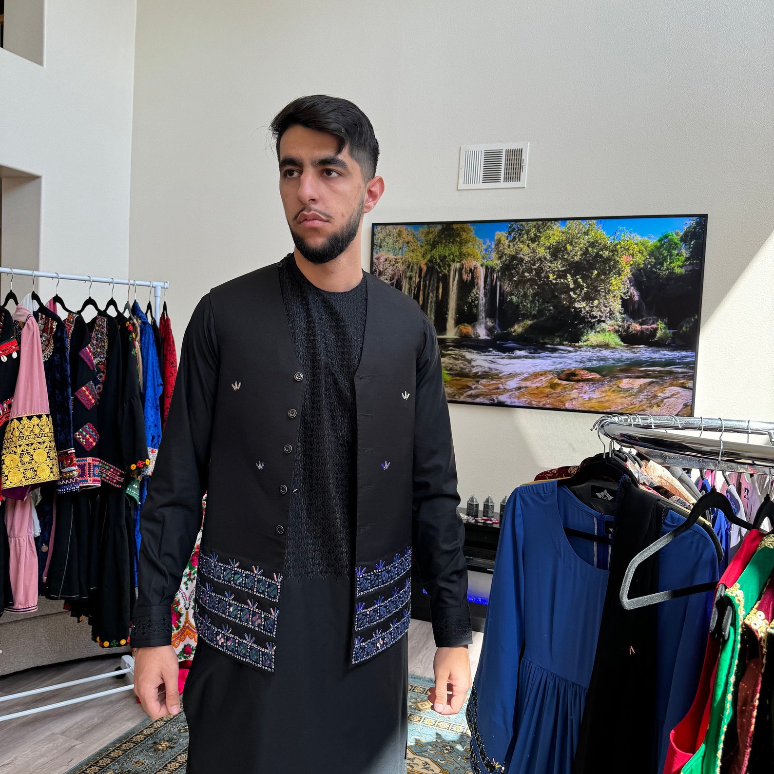 Handmade Men's Afghan Vest - Afghan Embroidered Waskat - Ethnic ...