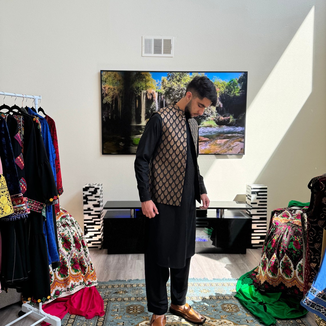 Handmade Men's Afghan Vest Afghan Embroidered Waskat Ethnic Inspired ...