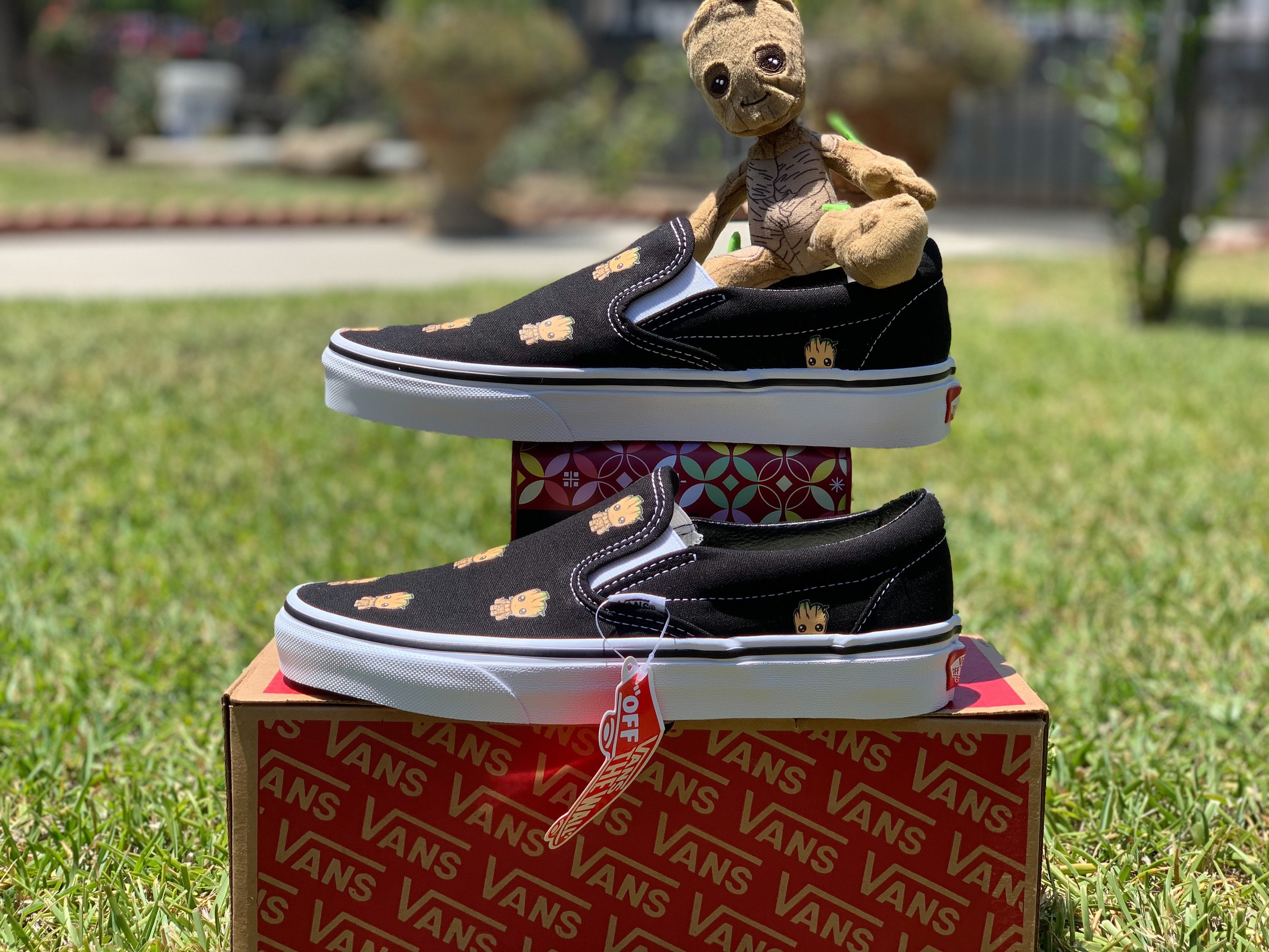 Custom Made Groot Inspired Vans / disney bound / guardianes de - Etsy ...