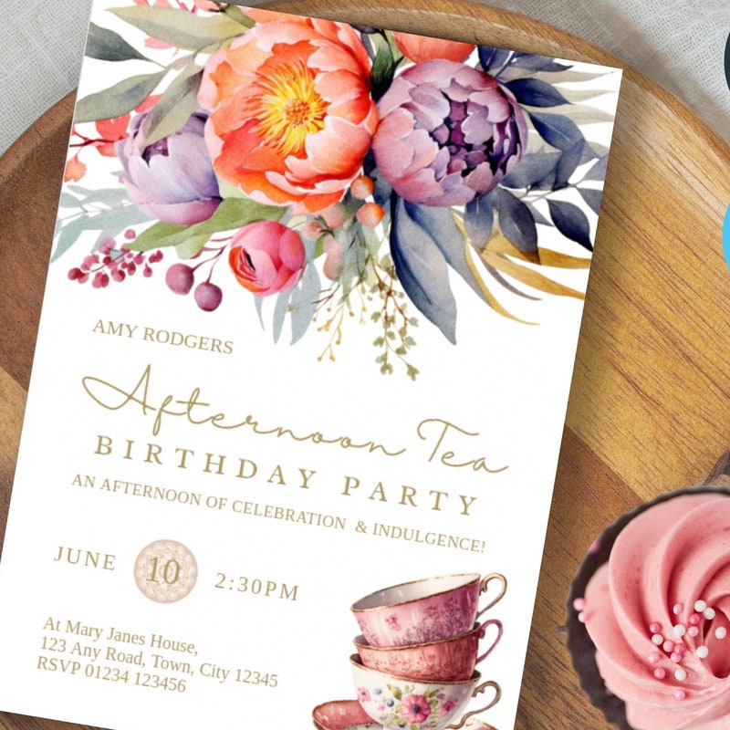 Afternoon Tea Invitations - Etsy