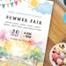 Editable Summer Fair Flyer | Summer Party | Community Event Invite ...