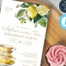 Citrus Lemon Afternoon Tea Birthday Party Invite | Birthday Invitation ...