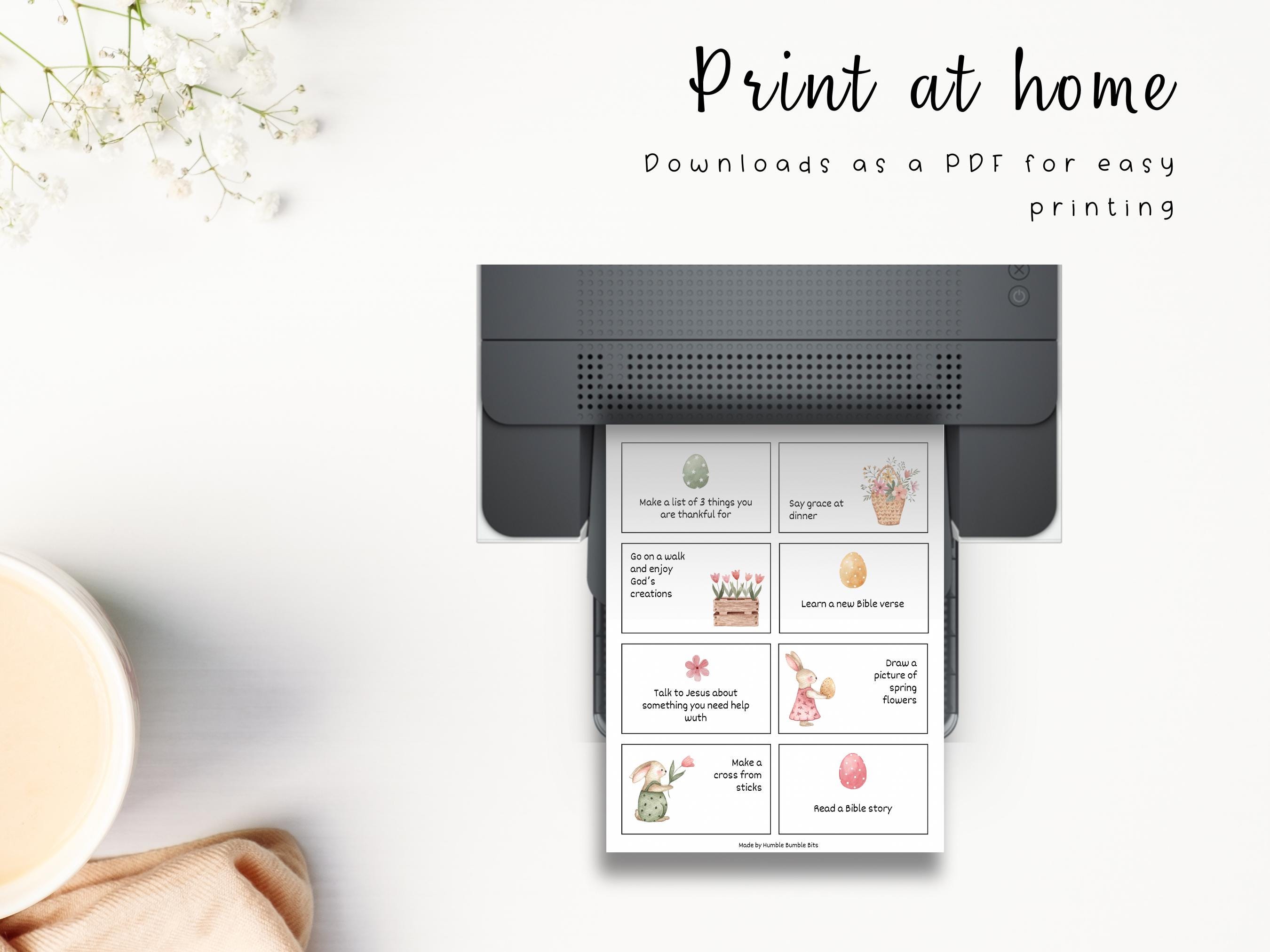 Printable Easter Cards, Easter Prayer Cards for Kids, Lent Activities ...
