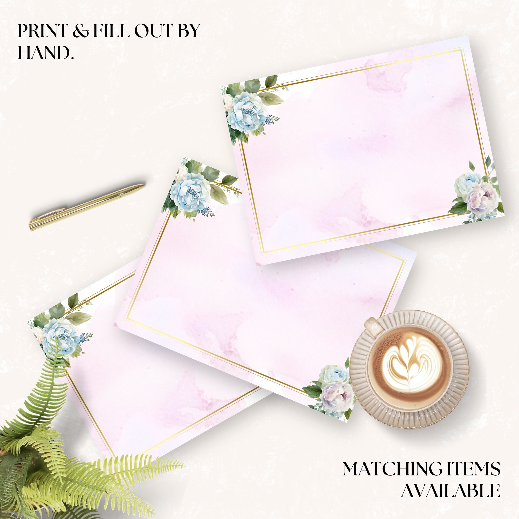 Printable Blank Cards New Years Resolution Cards PDF - Etsy