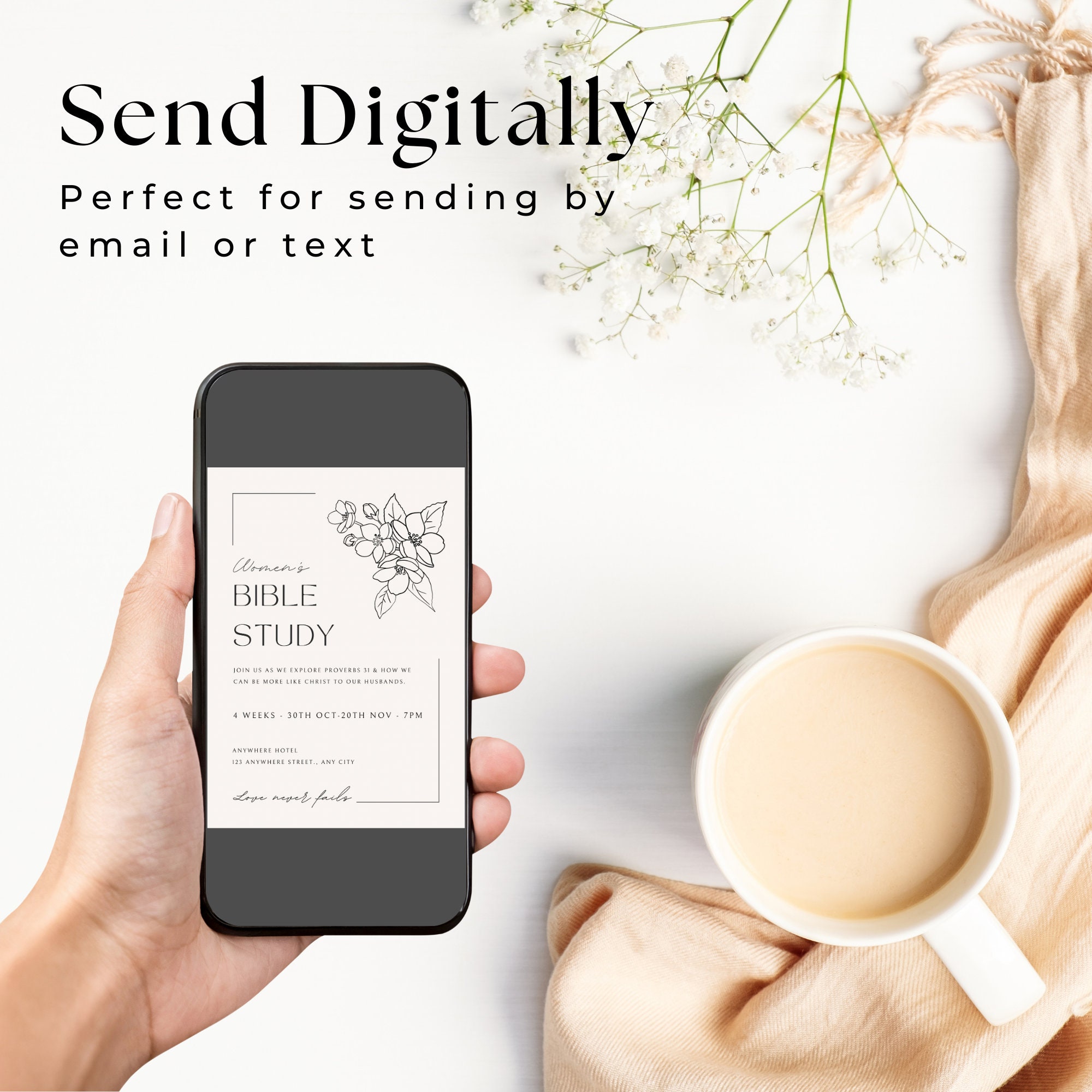 Women’s Bible Study Invite | Editable Invite | Church Group Invite ...