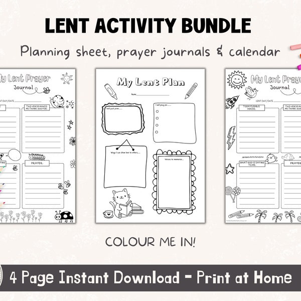 Lent Coloring Sheets - Etsy