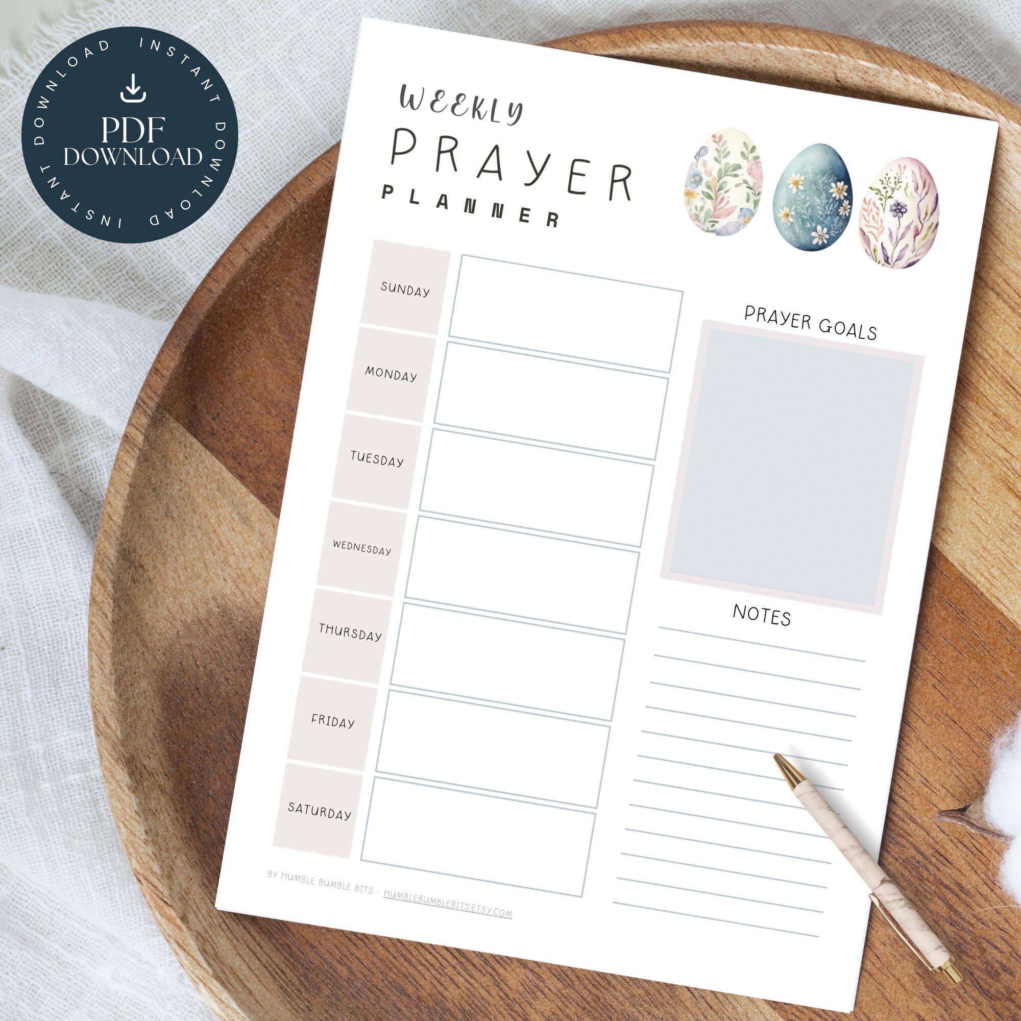 Weekly Prayer Planner | Christian Faith Planner | Habit Tracker | Goals ...