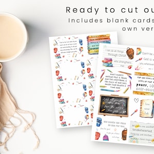 10 Back to School Scripture Cards | Bible Verse Lunch Love Notes ...