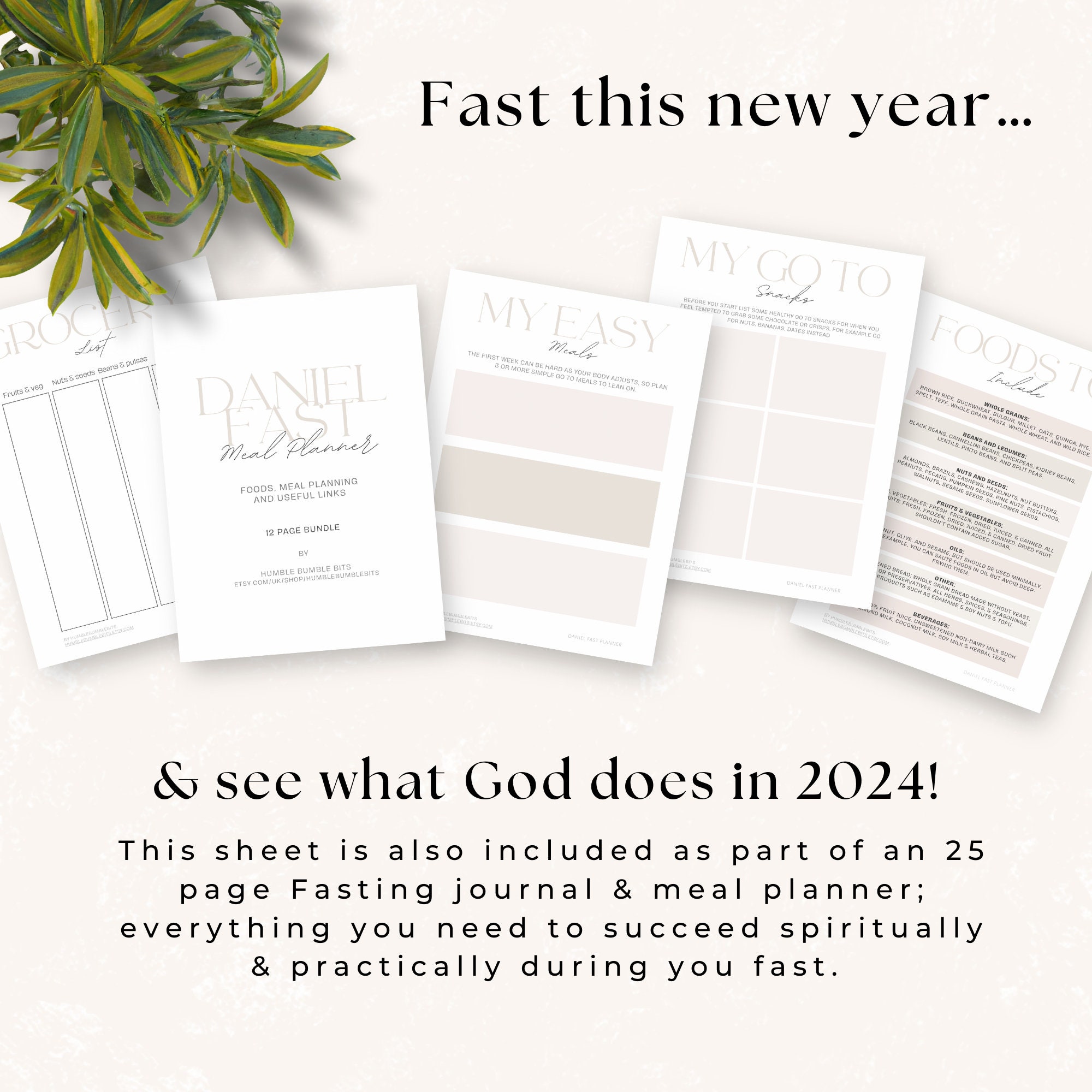 21 Day Fasting Tracker | Fasting Planner | Habit Tracker | Christian ...