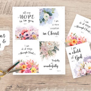 8 Printable Bible Verse Cards, 3.5x5” PDF Scripture Cards for ...