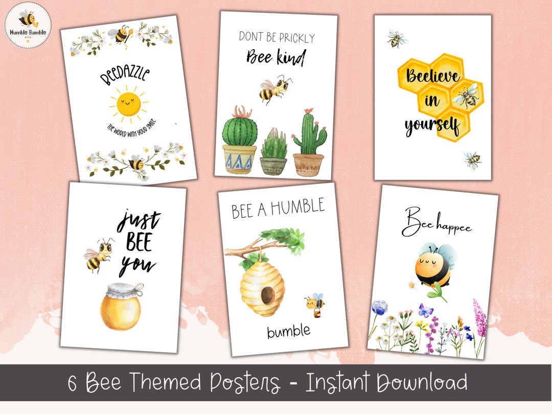 Motivating Printable Posters, Bee Themed Posters, Printable Posters ...