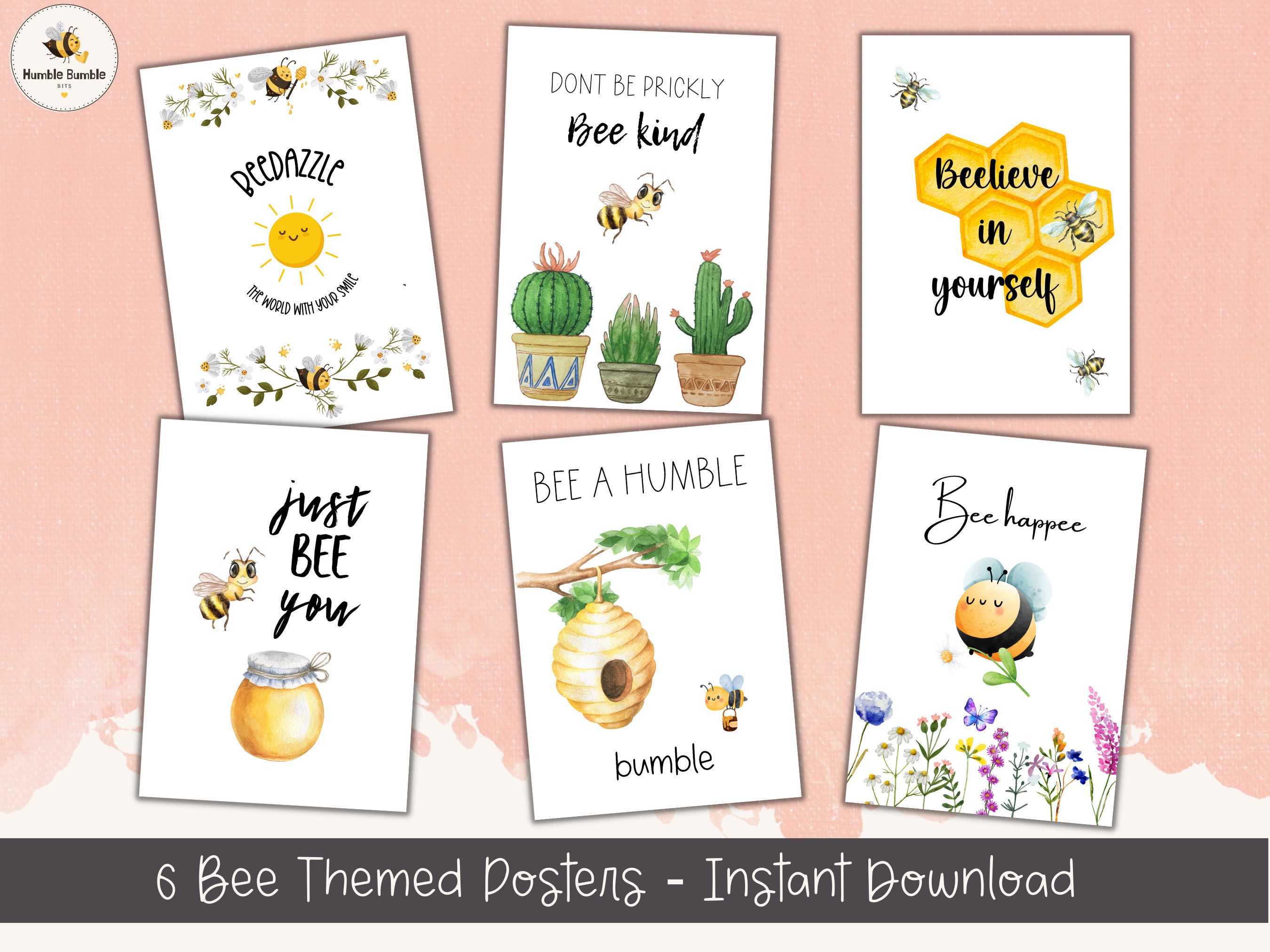 Motivating Printable Posters, Bee Themed Posters, Printable Posters ...