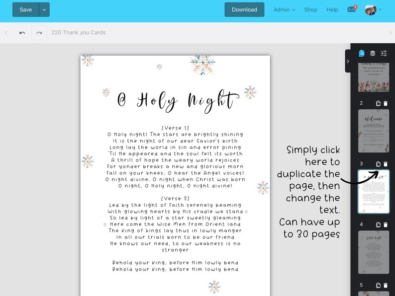 Editable Event Program | Christmas Carols Booklet | DIY Church Service ...