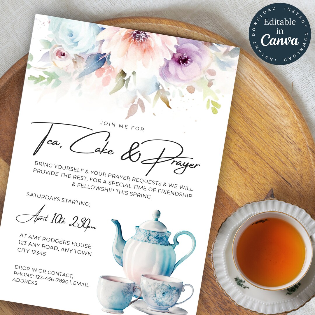 Fellowship Group Invitation Template | Editable Prayer Group Invite ...
