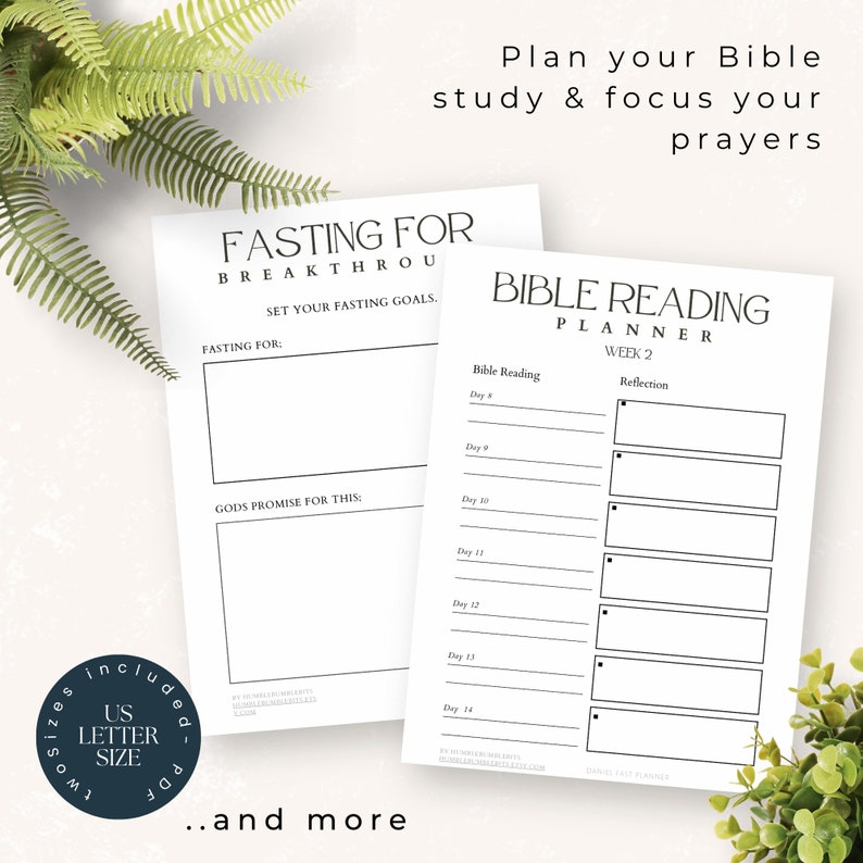 Minimal 2024 Daniel Fast Planner and Journal Goodnotes 21 Day New Year ...