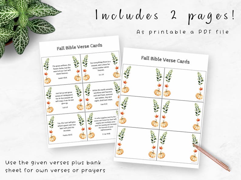 Fall Bible Verse Cards | Printable Scripture Cards | Christian ...