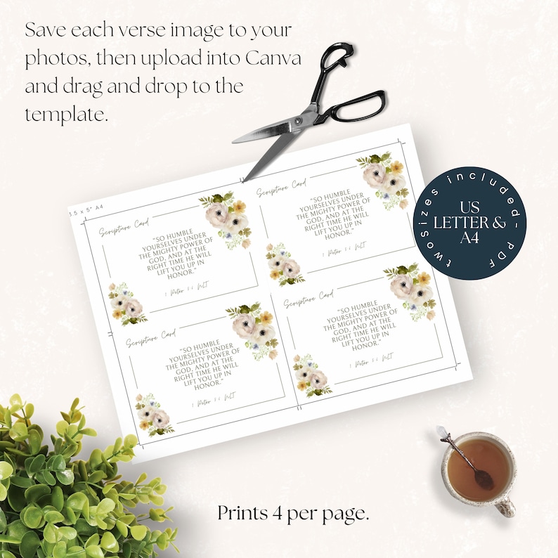 Editable Scripture Cards Bible Verse Cards Memory Verse Cards Daily ...