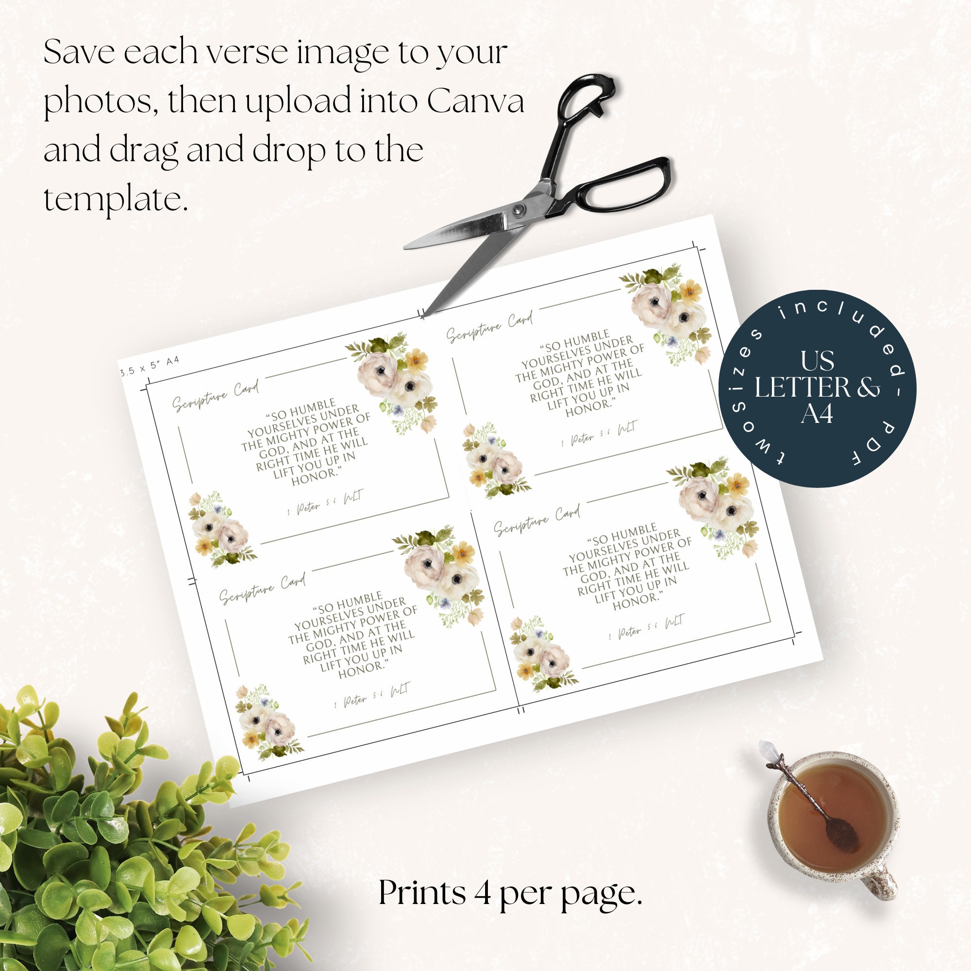 Editable Scripture Cards Bible Verse Cards Memory Verse Cards Daily ...