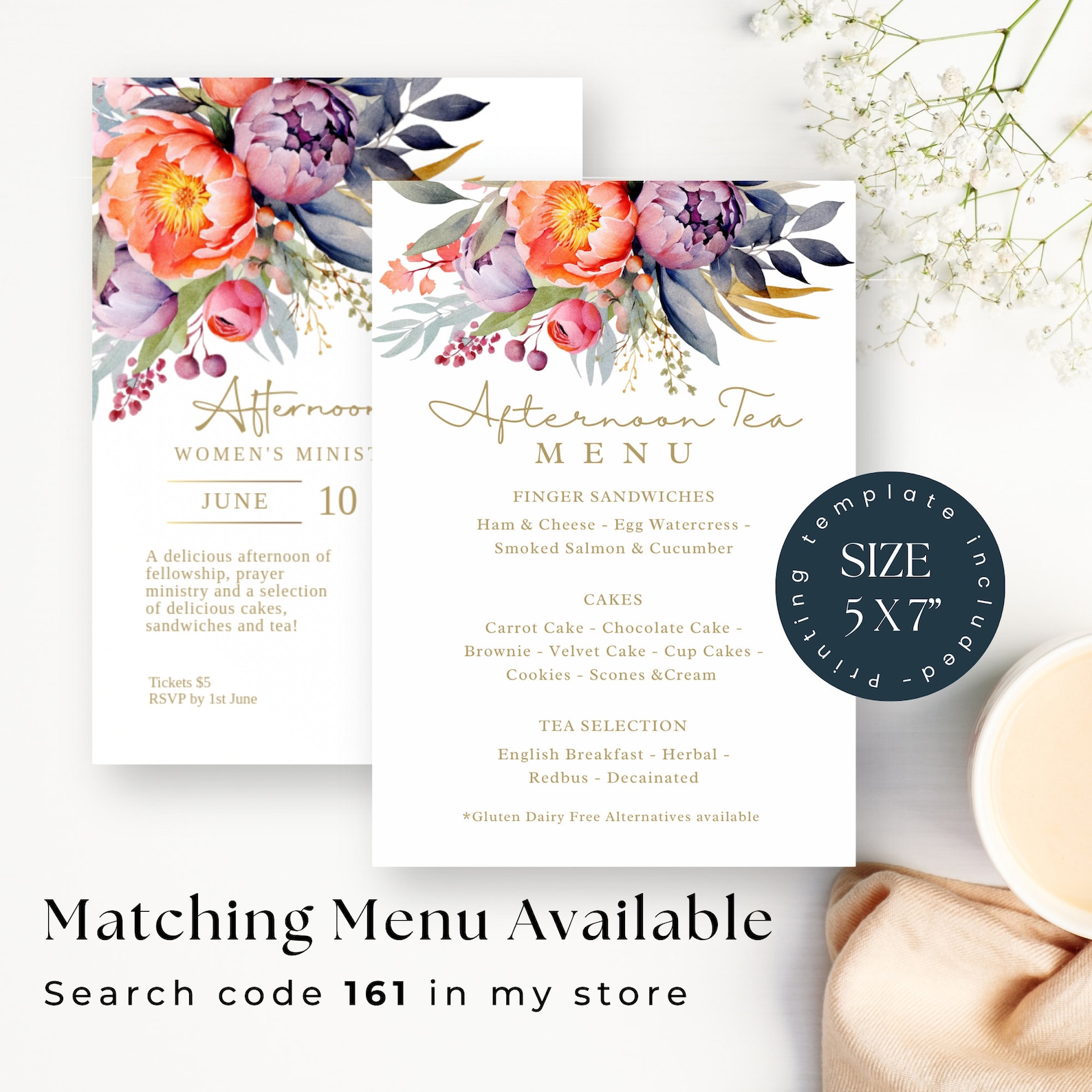 Editable Ladies Tea Party Event Flyer | Women’s Day | Ministry Tea ...