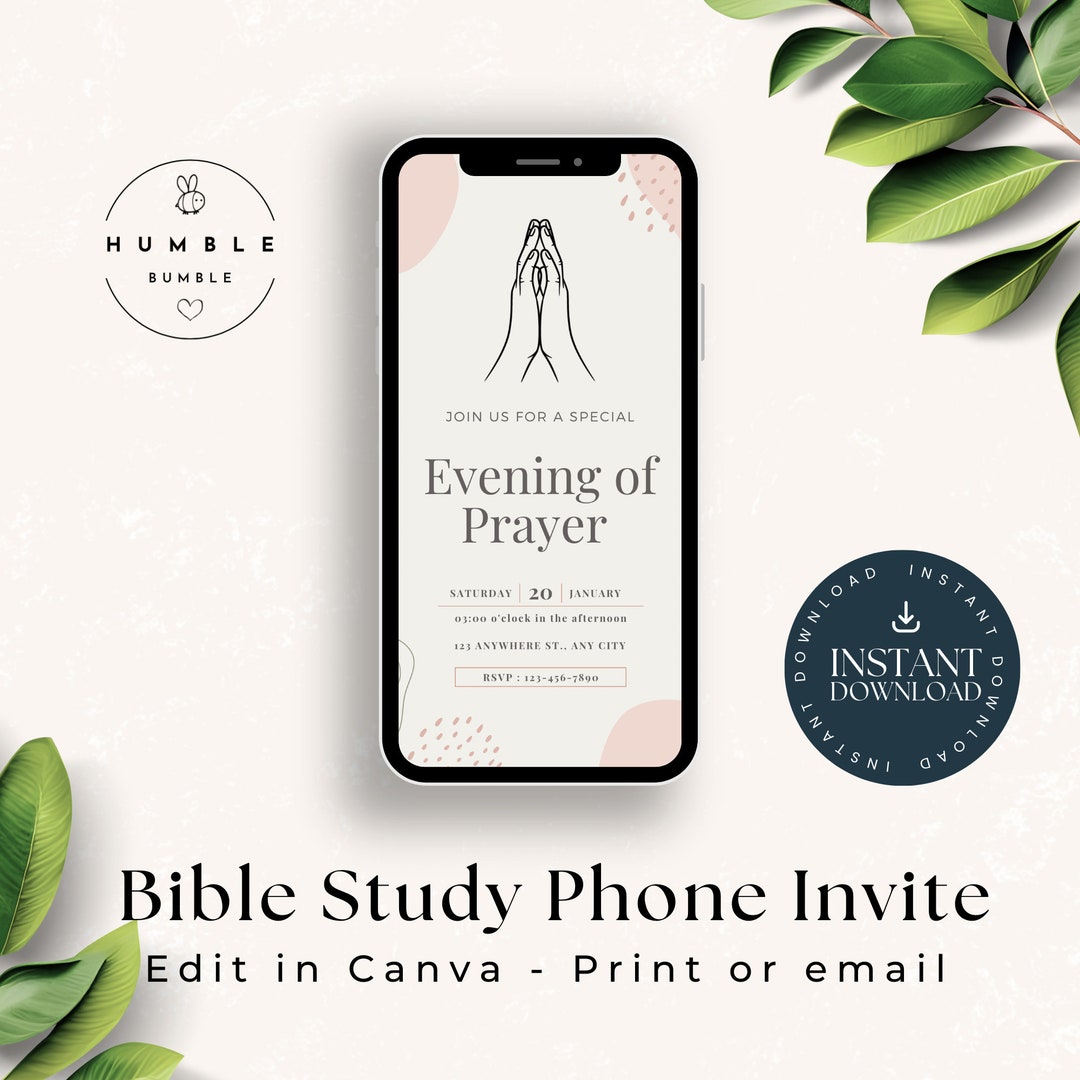 Church Group Invite Evite Prayer Group Editable Invite - Etsy
