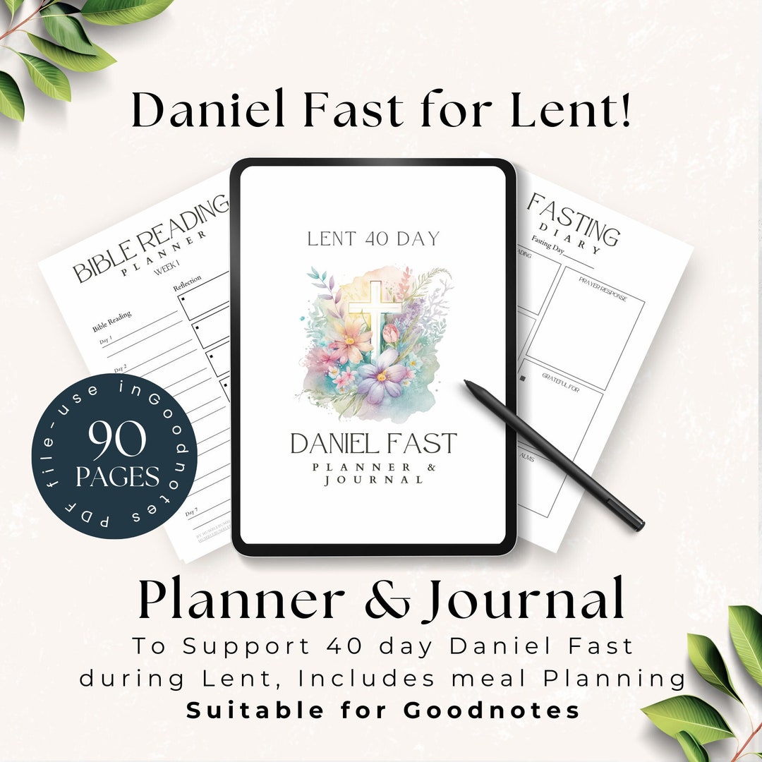 40 Day Lent Daniel Fast Journal Devotional, Daniel Fasting Planner ...