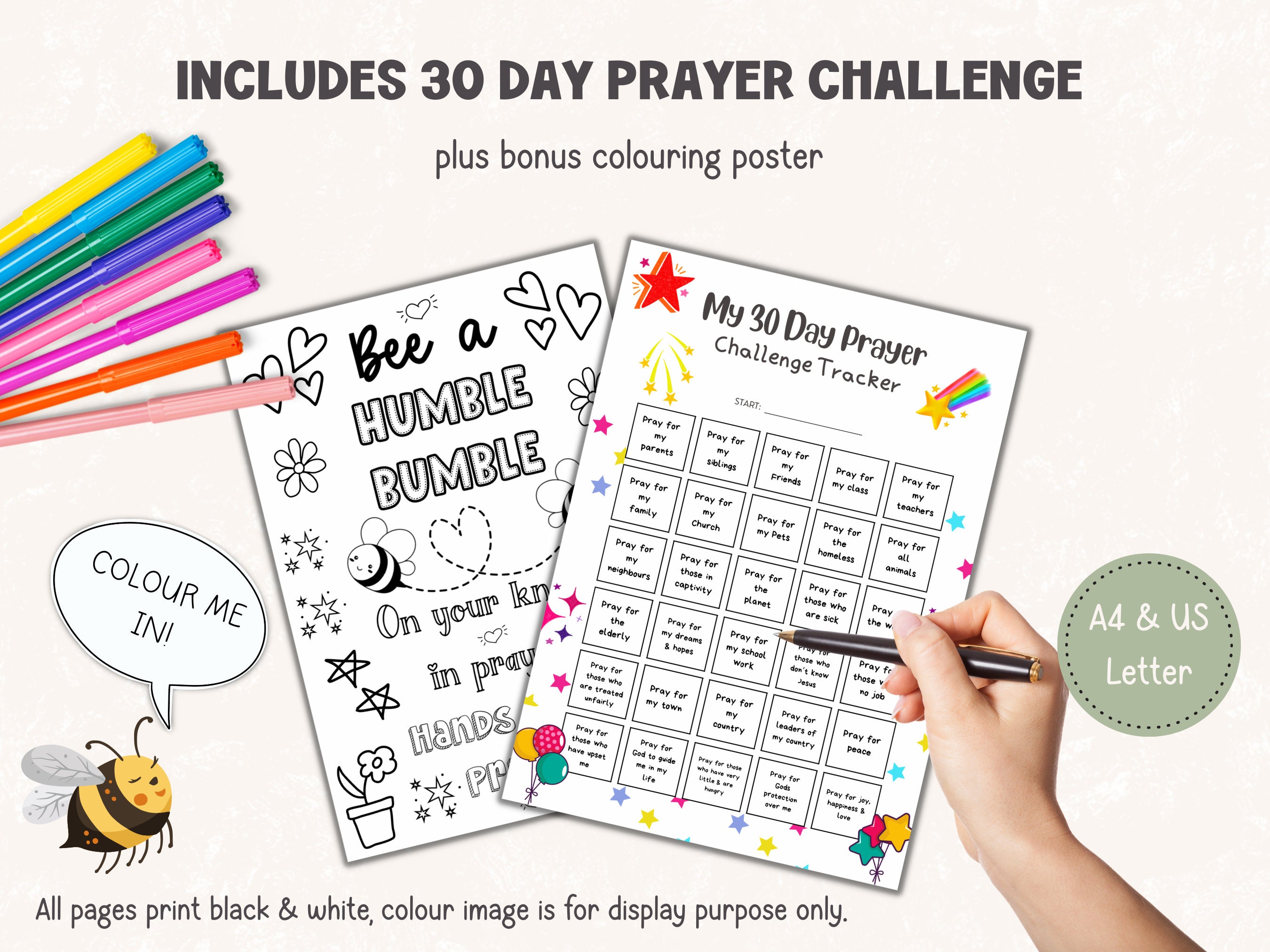 Colourful Faith Planner Bundle for Kids Faith Planner Prayer Planner ...