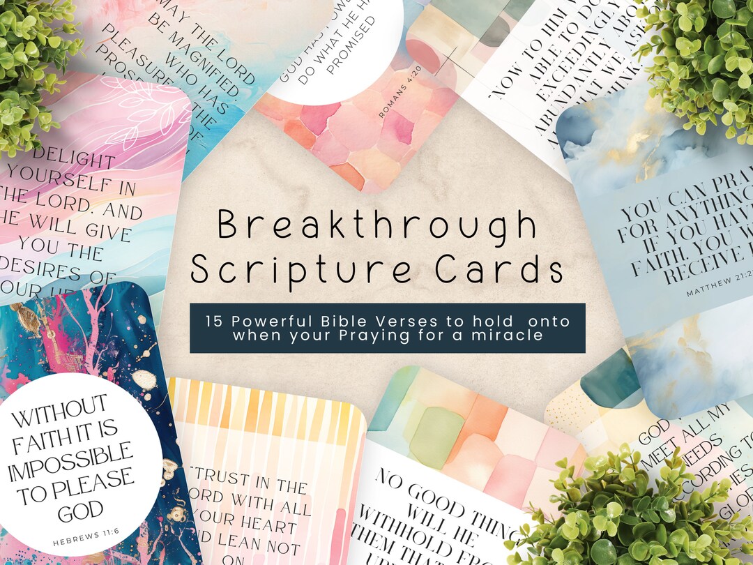Breakthrough Printable Scripture Cards | Junk Journal | Bible Memory ...