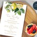 Citrus Lemon Afternoon Tea Menu Template | Garden Tea Party | Editable ...