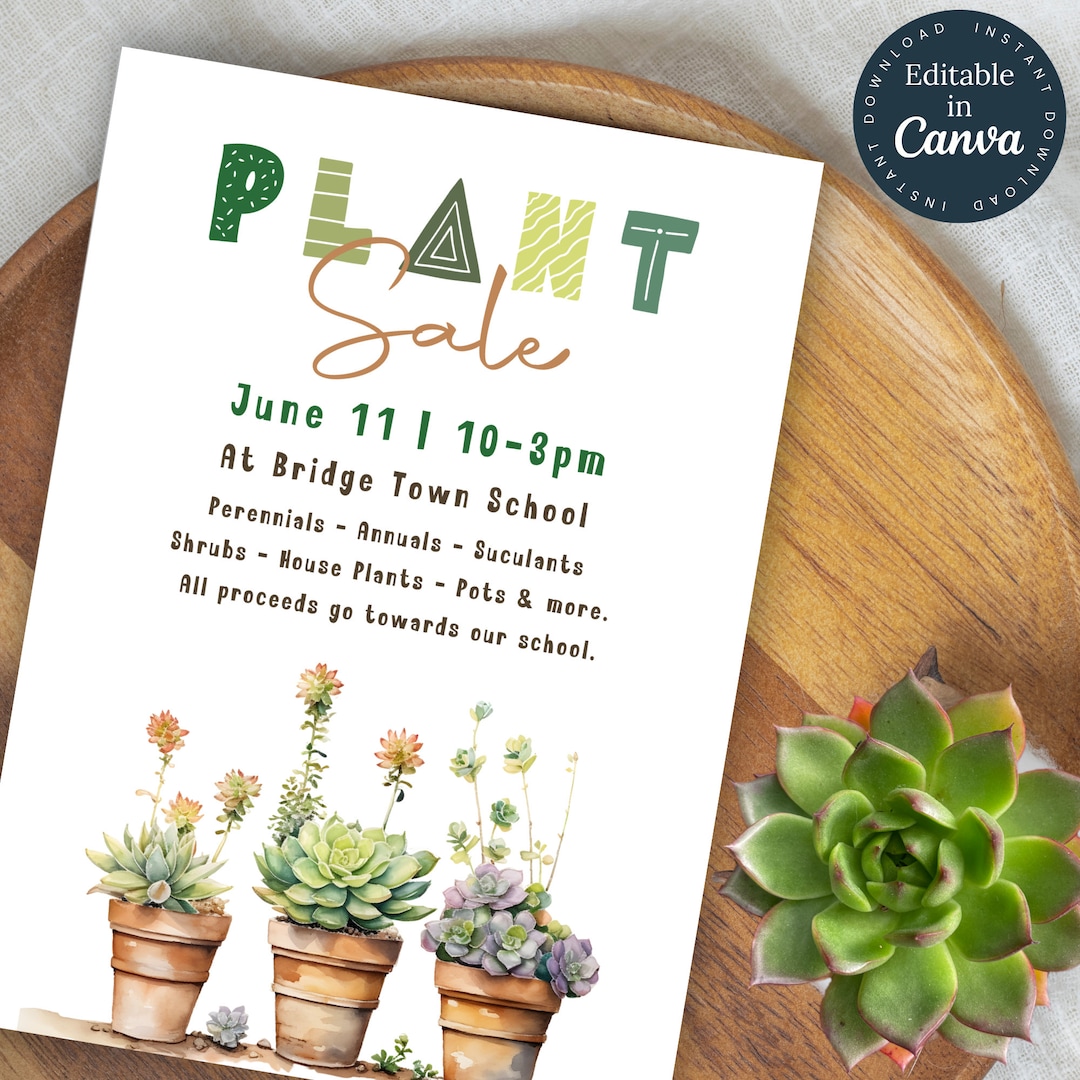 Plant Sale Flyer Template - Bolivaralumni.com